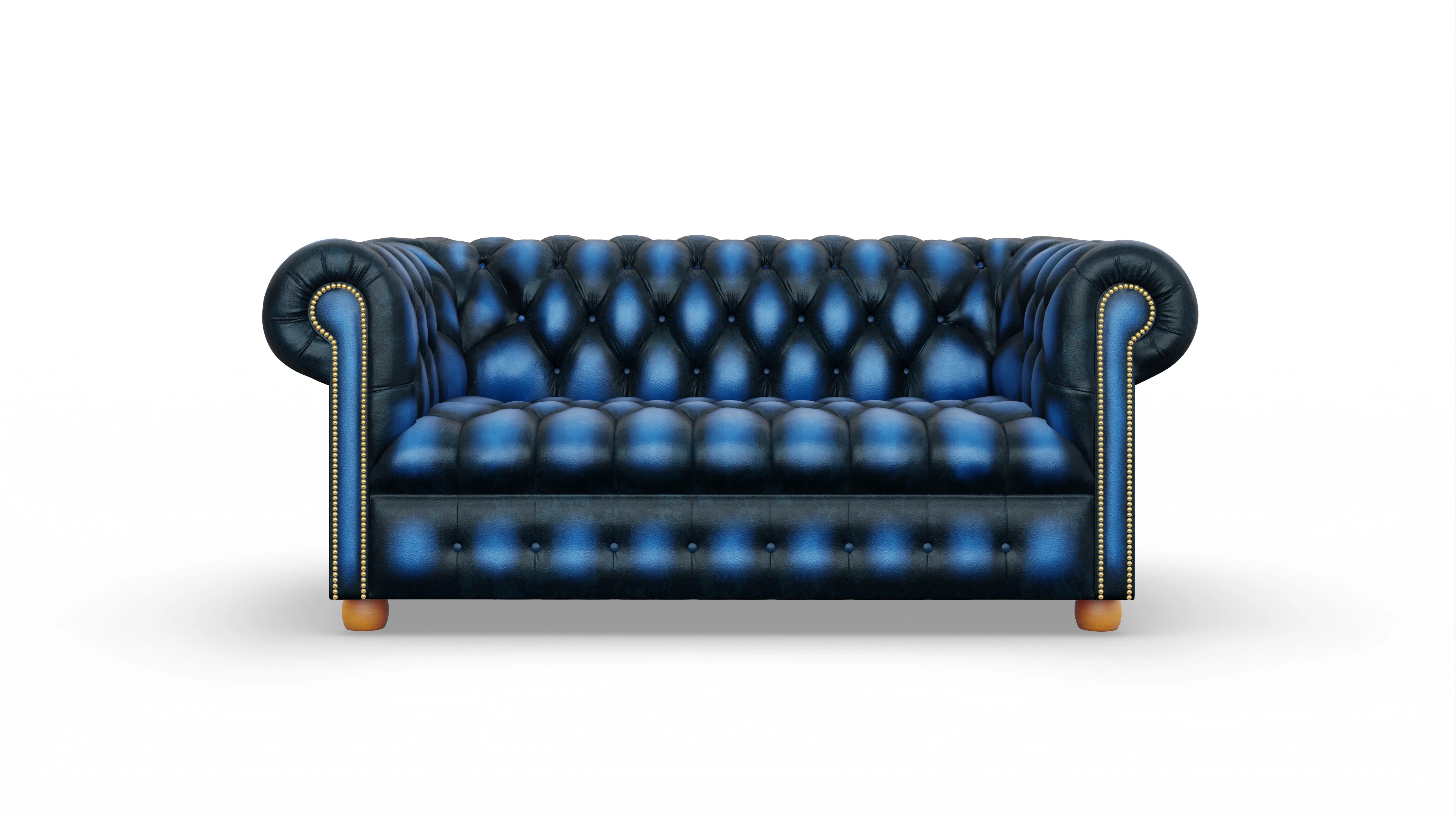 Blue chesterfield armchair store